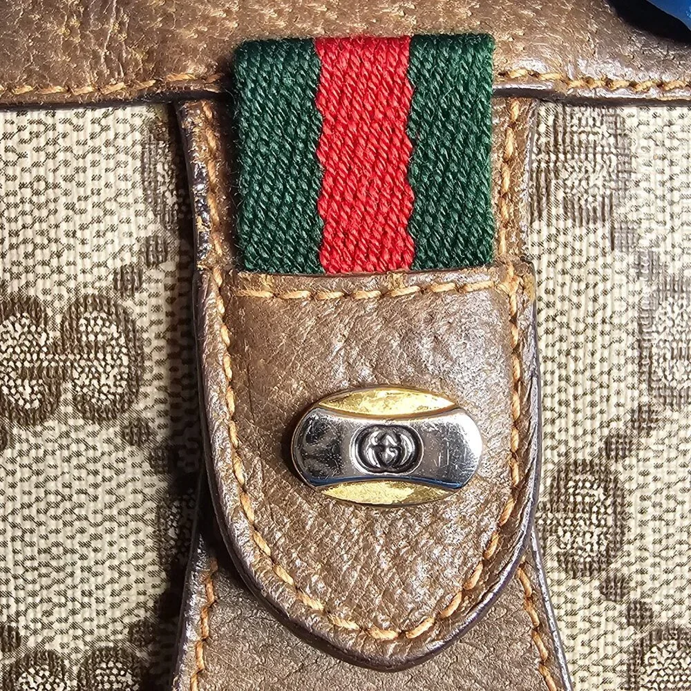 Gucci | Bags | Vtg Gucci Gg Supreme Monogram Chain Shoulder Crossbody ...